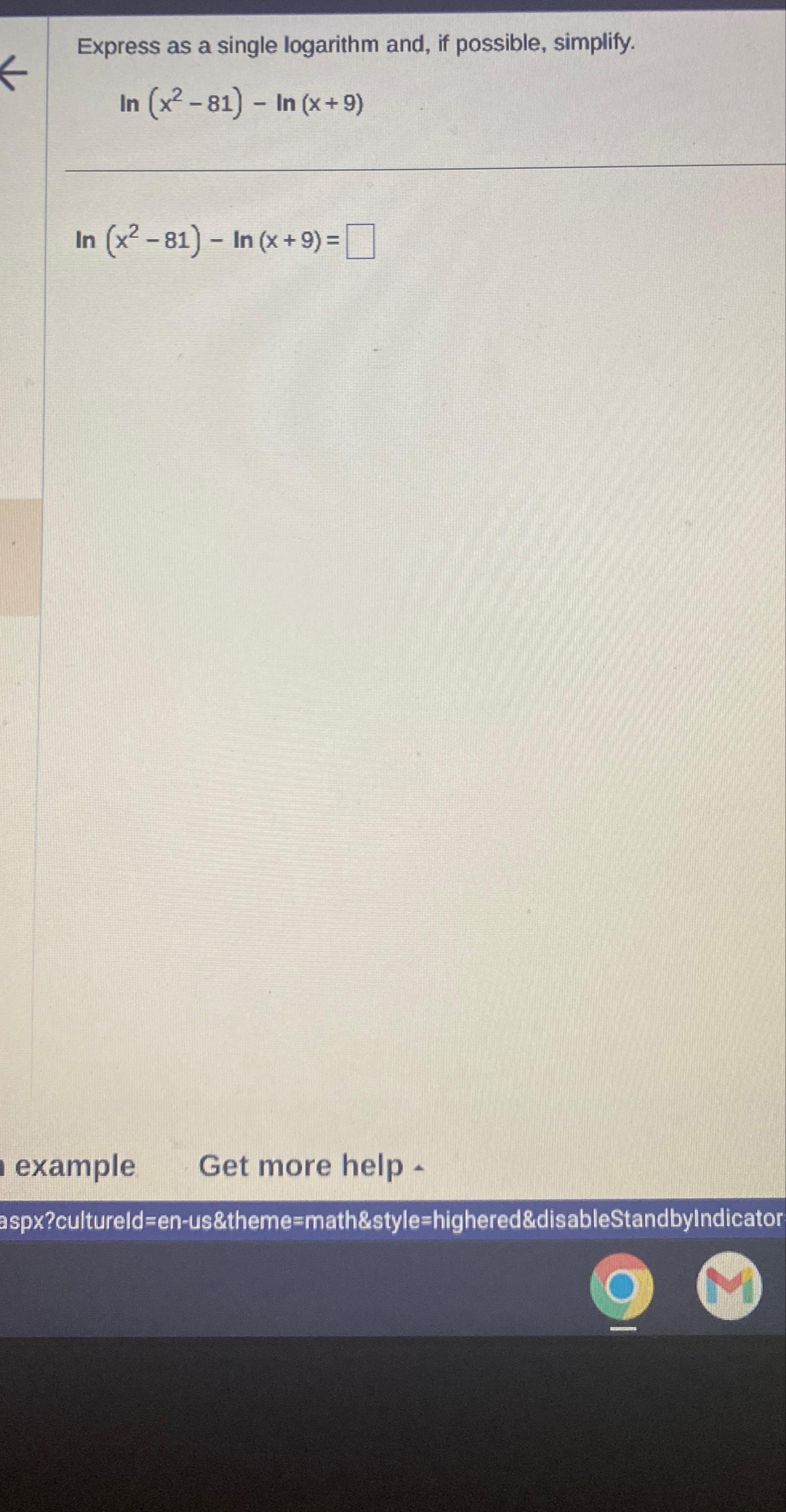 Solved Express as a single logarithm and, if possible, | Chegg.com