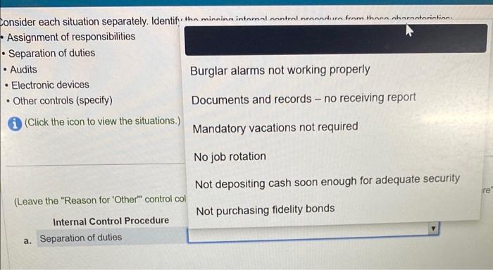 Consider each situation separately. Identify the | Chegg.com