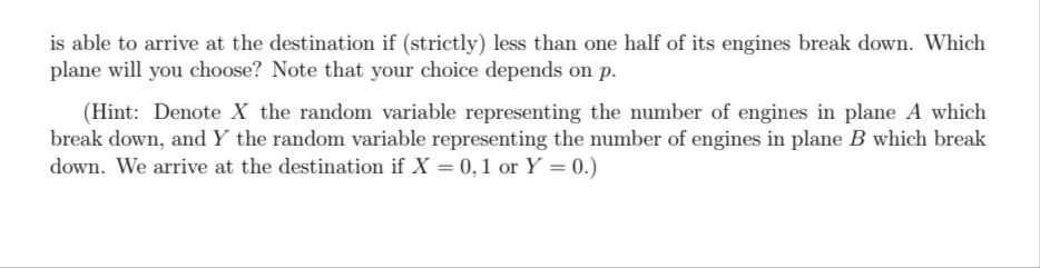 Solved Problem 6. (3 pts) Airplane and binomial | Chegg.com Solved Problem 6. (3 pts) Airplane and binomial | Chegg.com