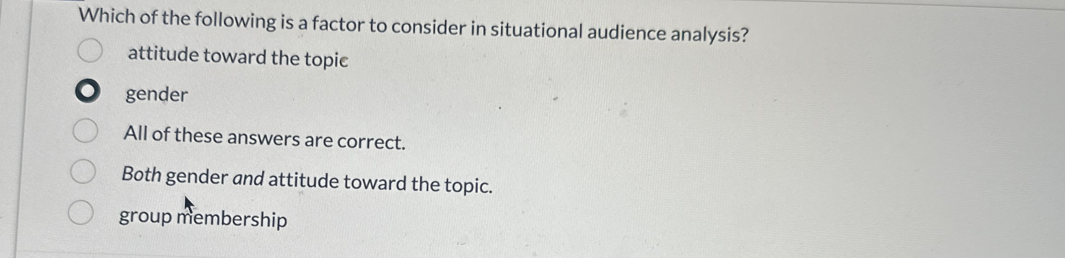 Solved Which of the following is a factor to consider in | Chegg.com