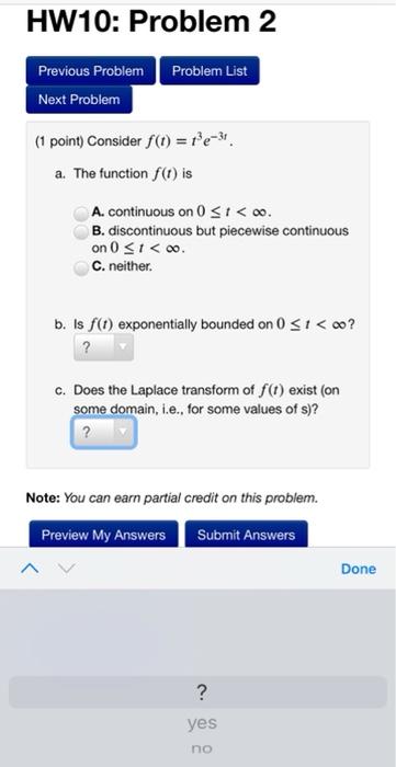 Solved HW10: Problem 2 Previous Problem Problem List Next | Chegg.com