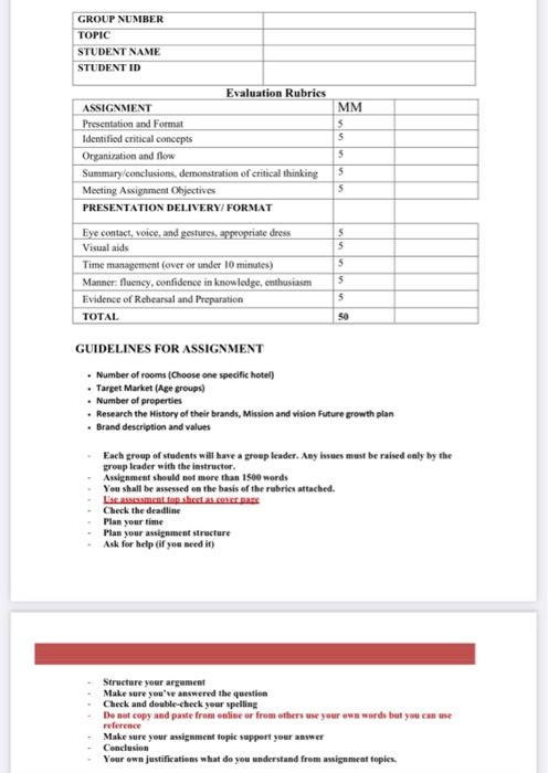 Solved GUIDELINES FOR ASSIGNMENT - Number of rooms (Choose | Chegg.com