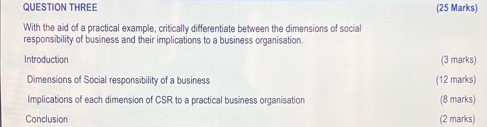 Solved QUESTION THREE(25 ﻿Marks)With the aid of a practical | Chegg.com