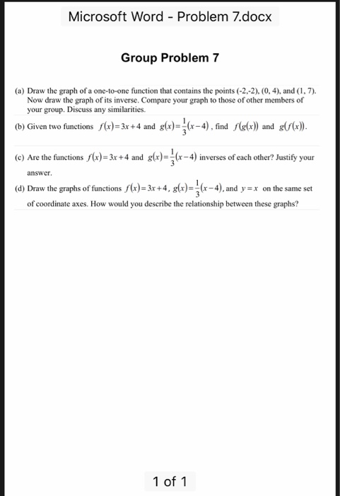 Solved Microsoft Word - Problem 7.docx Group Problem 7 (a) | Chegg.com