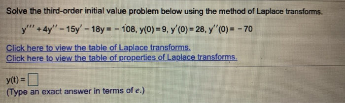 Solved Solve the third-order initial value problem below | Chegg.com
