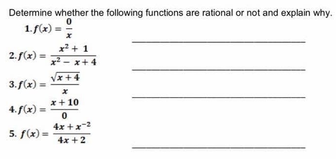 Solved Determine whether the following functions are | Chegg.com
