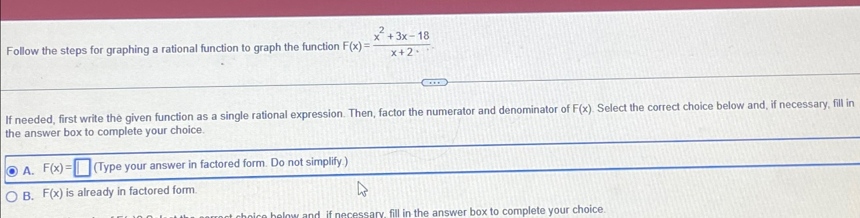 Solved Follow the steps for graphing a rational function to | Chegg.com