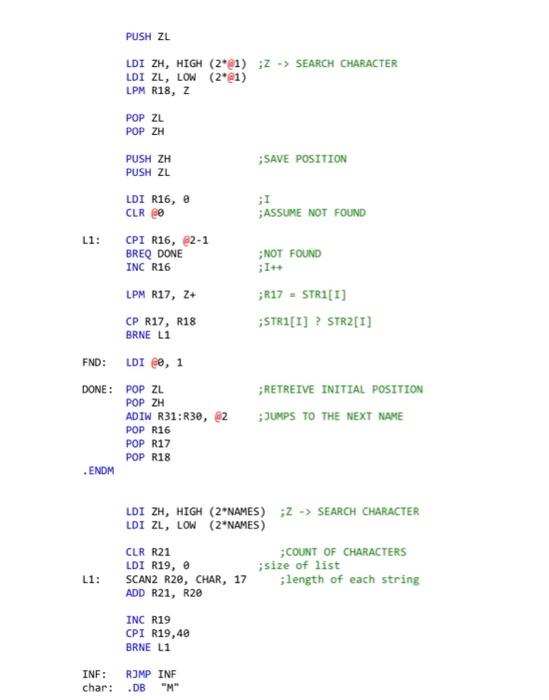 Solved ATMEGA 2560 ASSEMBLY CODE PLEASEMACROExample 3 is | Chegg.com