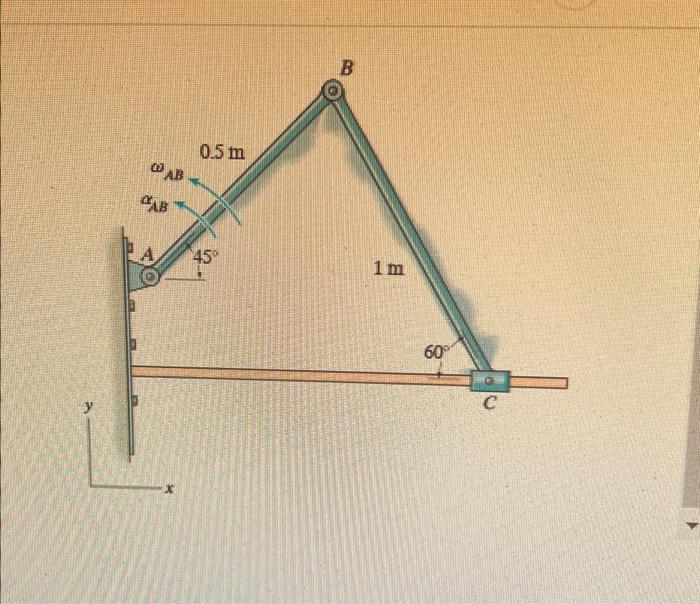 Solved Bar AB has the angular motions shown. Suppose that | Chegg.com