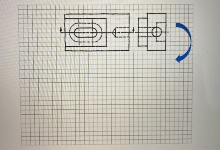 Solved Redraw the top view, rotate the side view, and move | Chegg.com