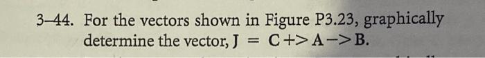Solved 3-44. For the vectors shown in Figure P3.23, | Chegg.com