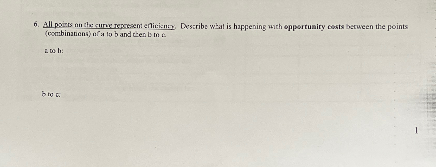 Solved All points on the curve represent efficiency. | Chegg.com