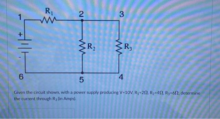 Solved Given the circuit shown, with a power supply | Chegg.com