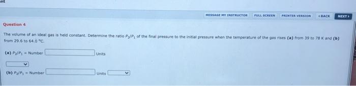 Solved MESSAGE HY INSTRUCTOR FULL SCREEN PRINTER VERSION « | Chegg.com