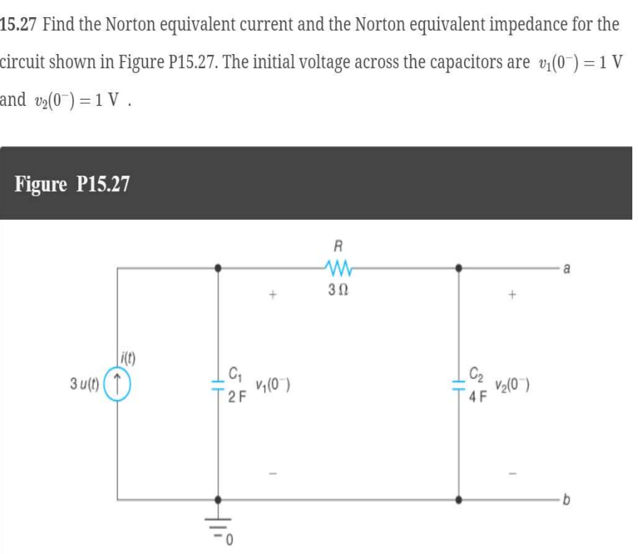 Solved 15.27 ﻿Find the Norton equivalent current and the | Chegg.com