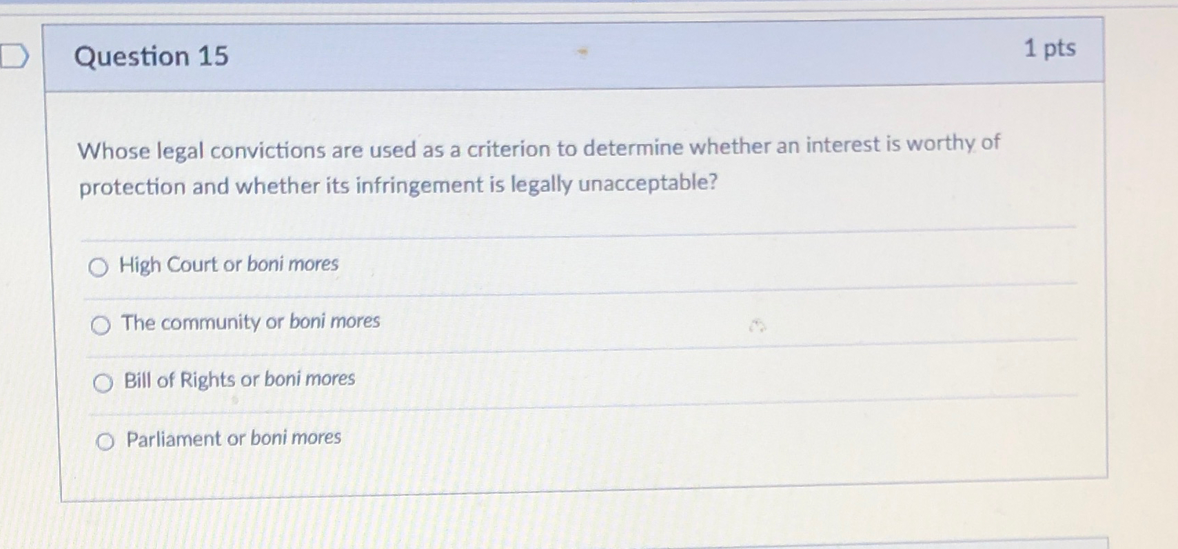 Solved Question 151 ﻿ptsWhose legal convictions are used as | Chegg.com