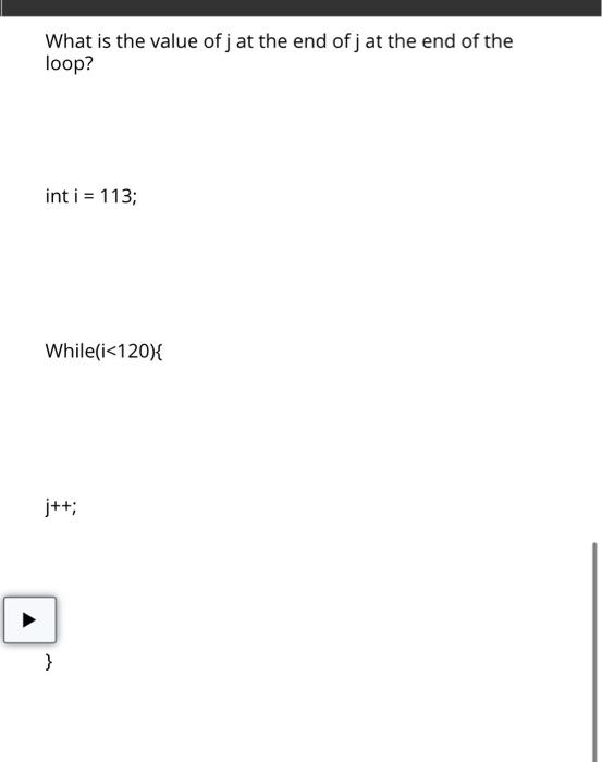 Solved What is the value of j at the end of j at the end of | Chegg.com