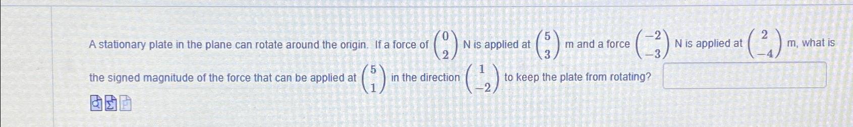 Solved A stationary plate in the plane can rotate around the | Chegg.com