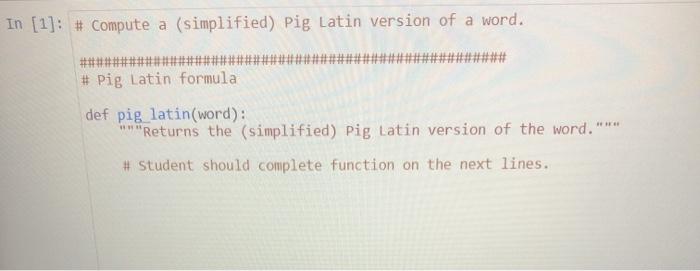 Solved Pia Latin is a language game that involves altering | Chegg.com