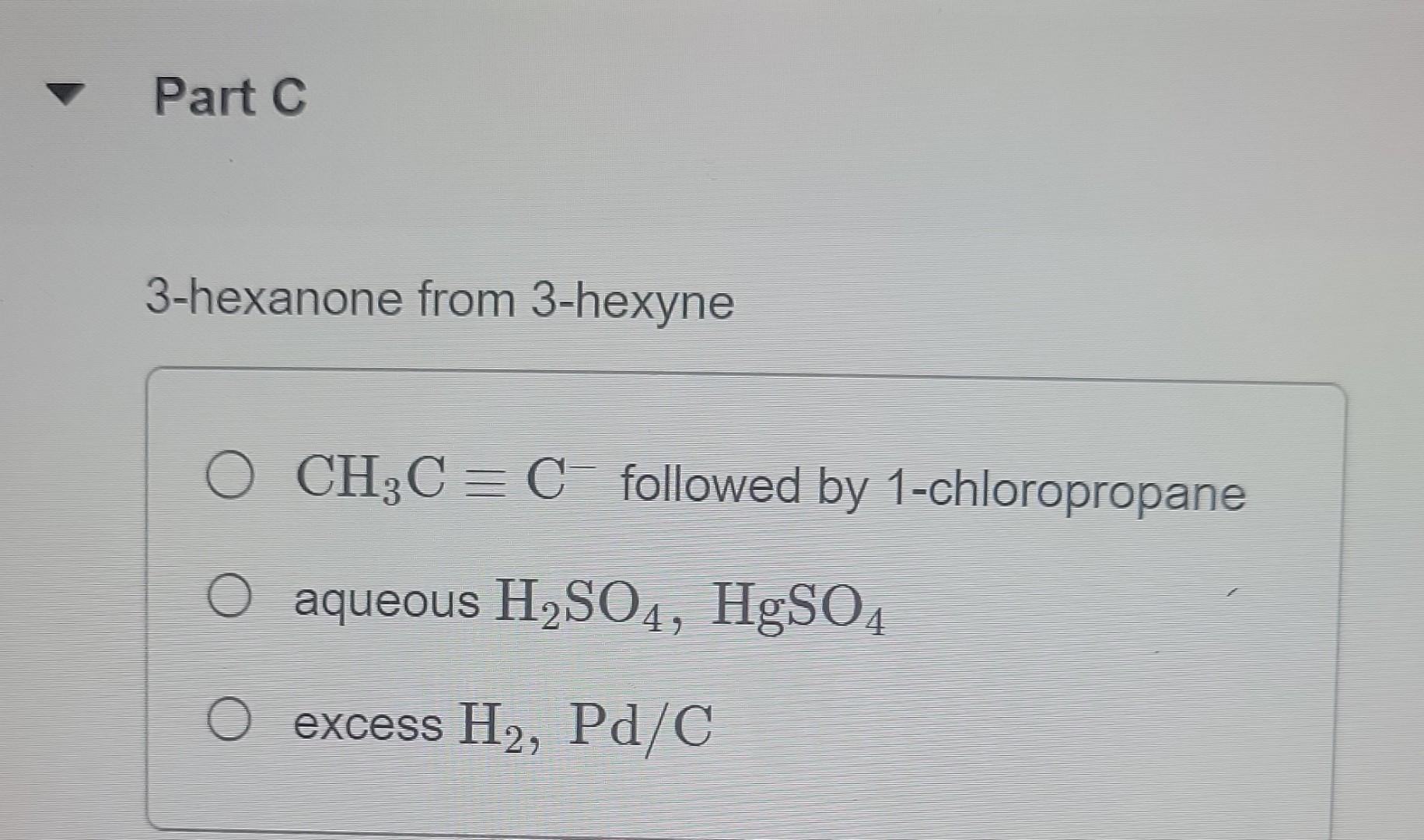 Solved 3,3-dibromohexane from 3-hexyne Br2(1 mol)/CH2Cl2 | Chegg.com