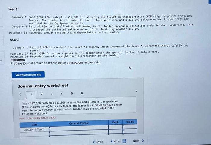 Solved January 1 Paid $287,600 cash plus $11,500 in sales | Chegg.com