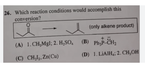 Which reaction conditions would accomplish | Chegg.com