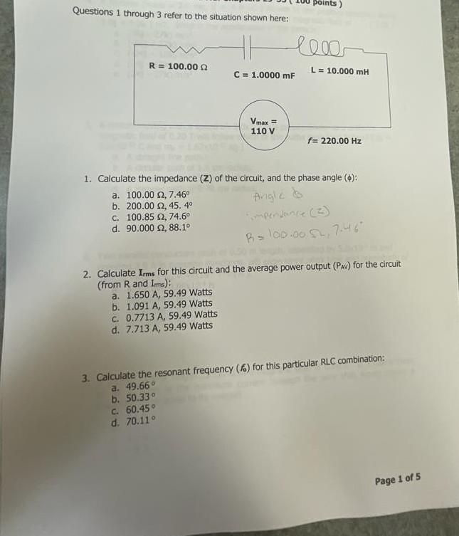 Solved Questions 1 through 3 refer to the situation shown | Chegg.com