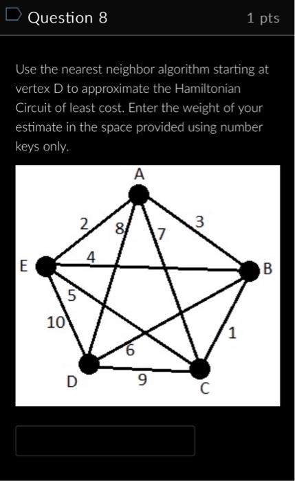 Solved Use the nearest neighbor algorithm starting at vertex | Chegg.com