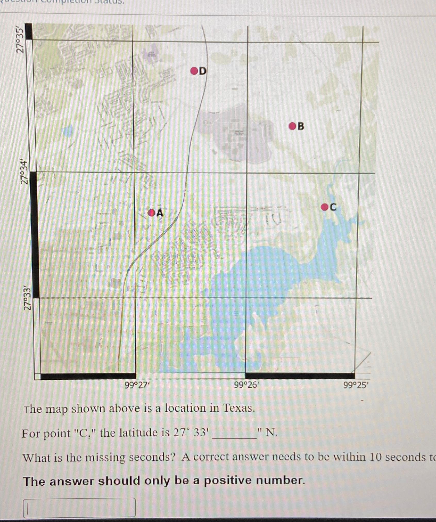 Solved What does this mean...The map shown above is a | Chegg.com