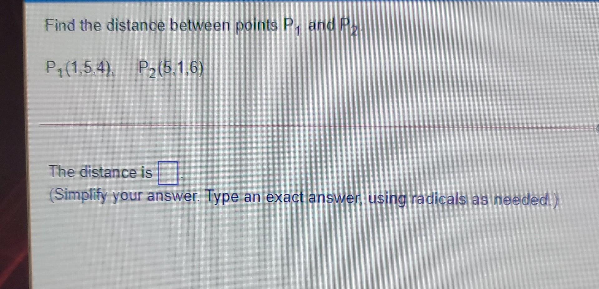 Solved Find the distance between points P, and Po. | Chegg.com