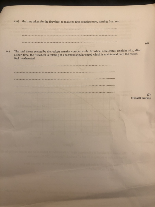 Solved 2. Figure I shows a 'firewheel' used at a firework | Chegg.com