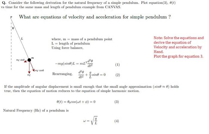 Solved Q. Consider the following derivation for the natural | Chegg.com
