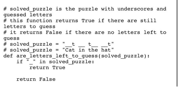 Solved # takes wheel puzzles as a parameter, it's type is | Chegg.com