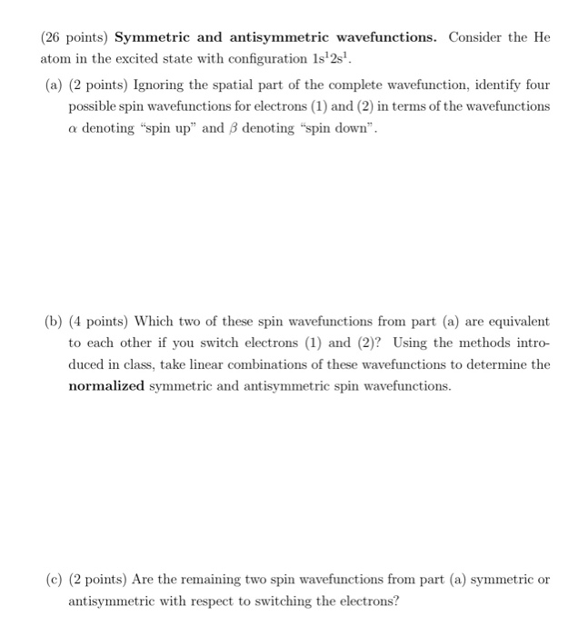 Solved (26 points) Symmetric and antisymmetric | Chegg.com