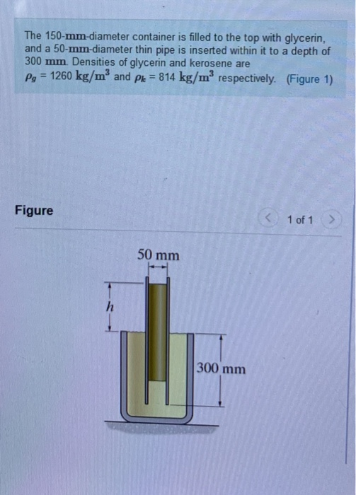 Solved The 150-mm-diameter container is filled to the top | Chegg.com