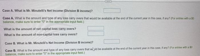 Solved The following four Cases make different assumptions | Chegg.com
