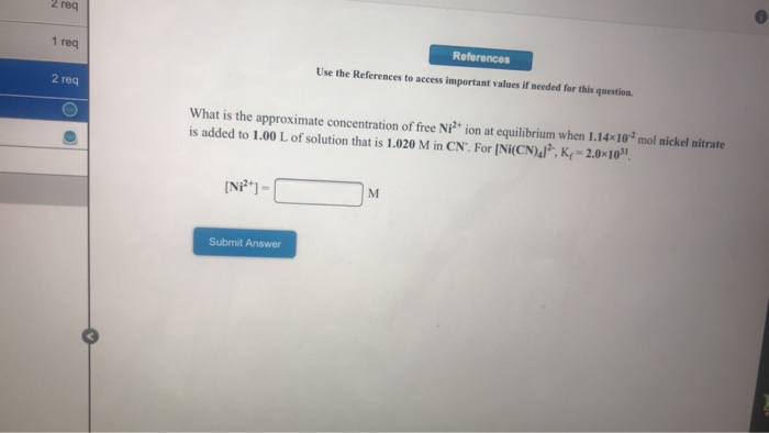 Solved 2 req 1 reg References Use the References to access | Chegg.com