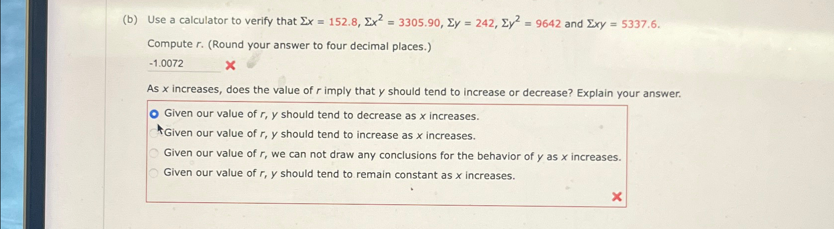 Solved (b) ﻿Use a calculator to verify that | Chegg.com
