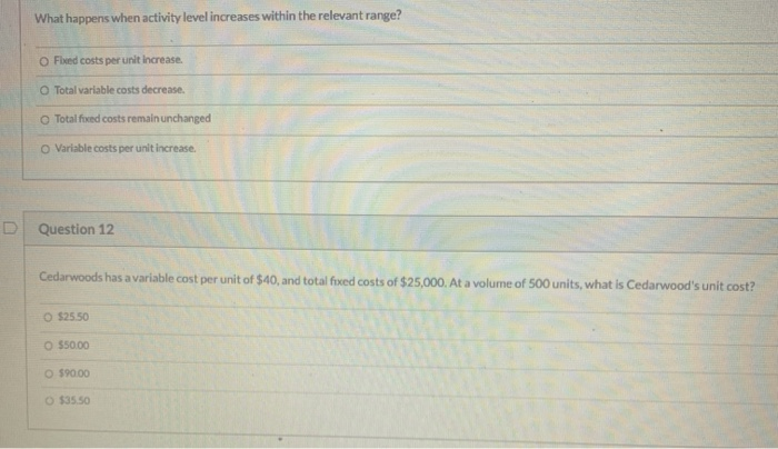 Solved What happens when activity level increases within the | Chegg.com