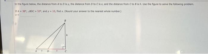 Solved In the figure below, the distance from A to D is y, | Chegg.com