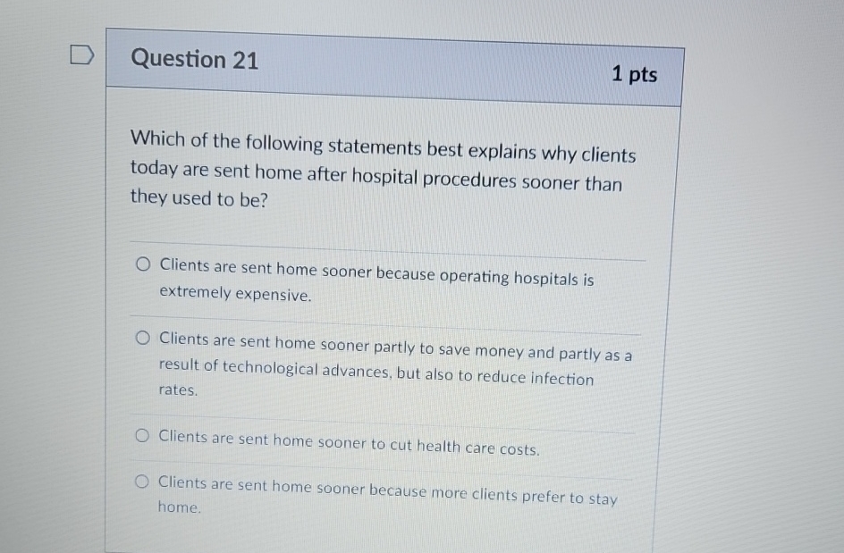 Solved Question 211 ﻿ptsWhich of the following statements | Chegg.com