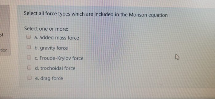Solved Select all force types which are included in the | Chegg.com