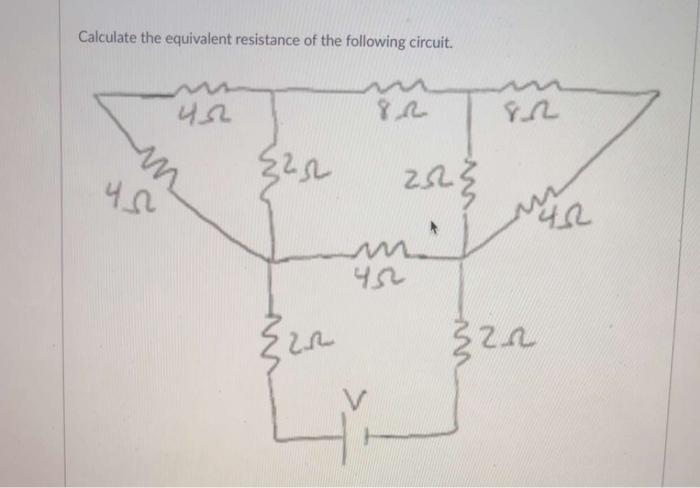 Solved Calculate the equivalent resistance of the following | Chegg.com