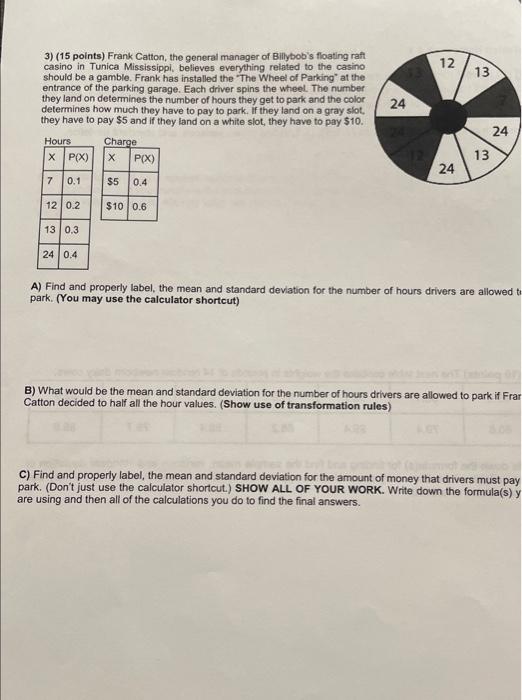 Solved 3) (15 points) Frank Catton, the general manager of | Chegg.com