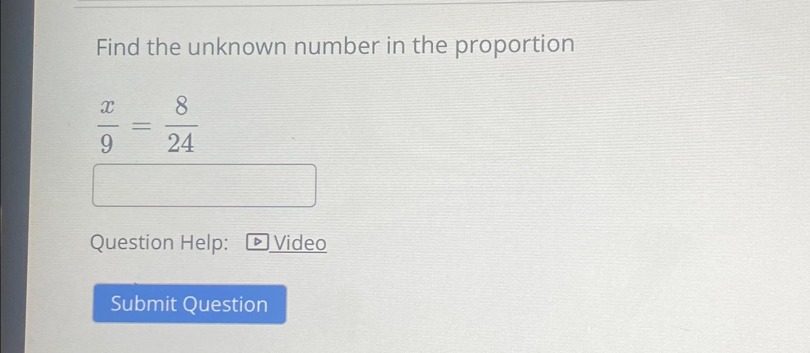 Solved Find the unknown number in the | Chegg.com