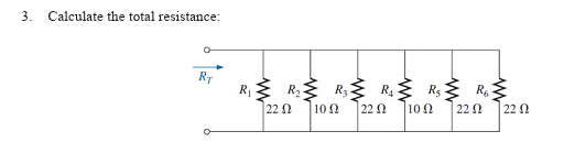 Solved Calculate the total resistance:Calculate the total | Chegg.com