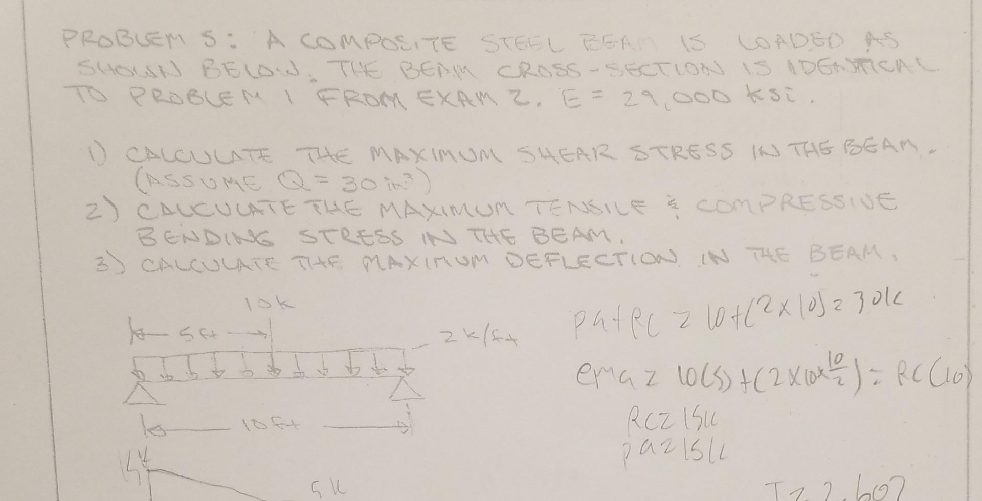 PROBLEM SUA COMPOSITE STEEL REAM is LOADED ASI SHOWN | Chegg.com