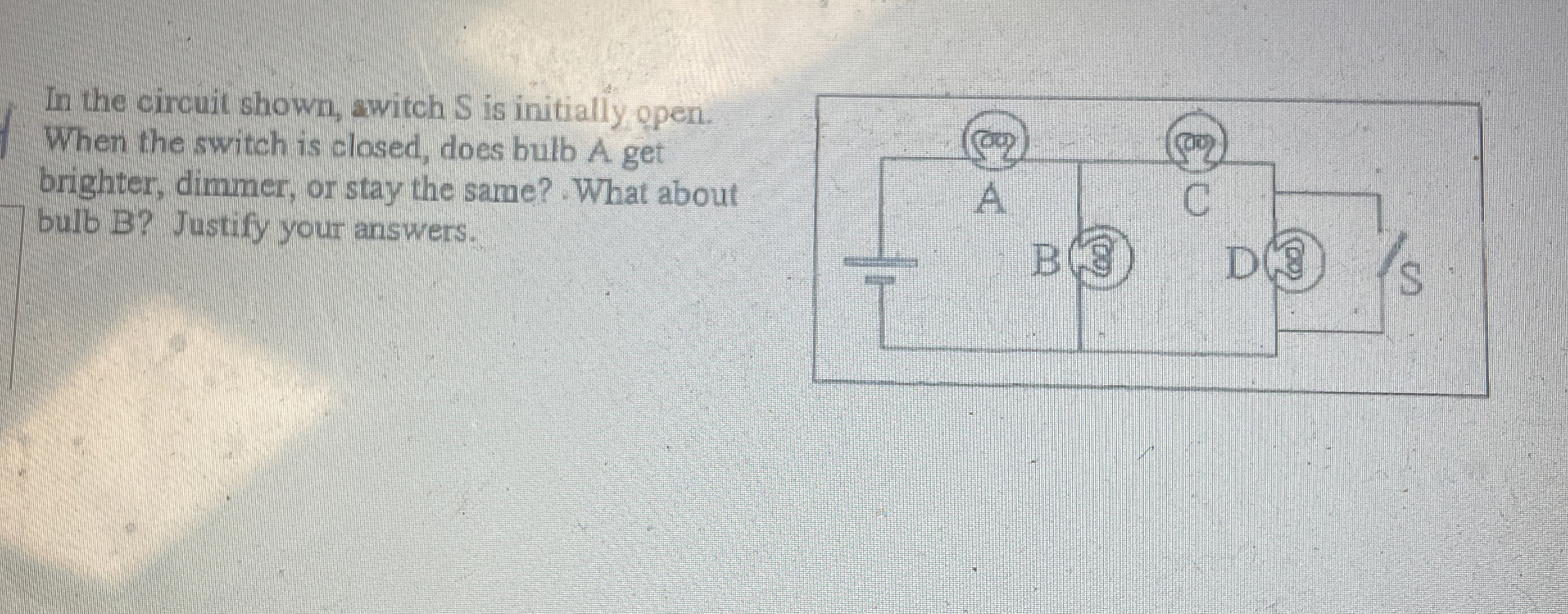 Solved In the circuit shown, awitch S ﻿is initially open. | Chegg.com