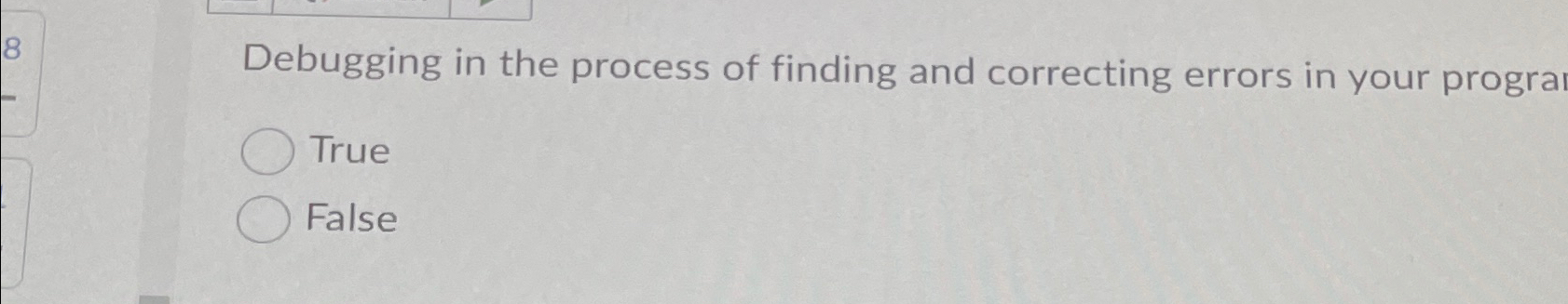 Solved Debugging in the process of finding and correcting | Chegg.com
