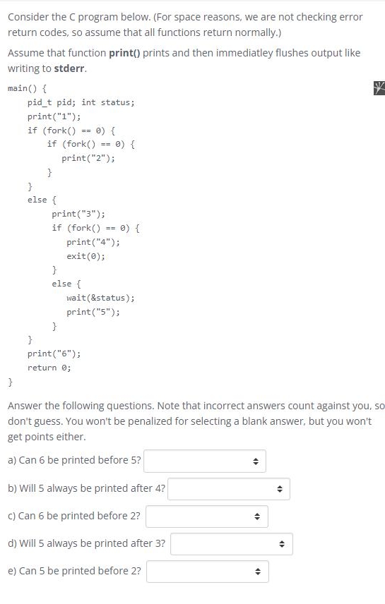 Solved computer science question Consider the C program | Chegg.com